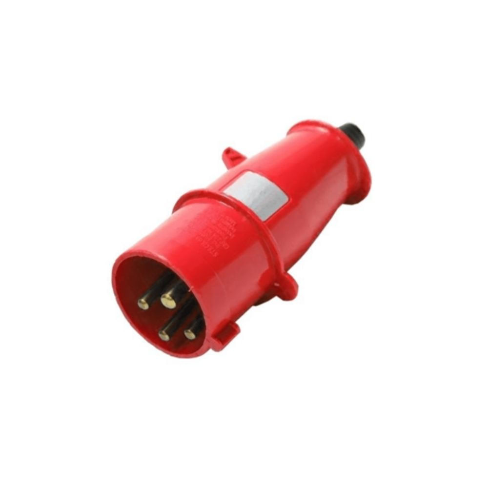 Plug Macho 3P+T 32A 380/440V Vermelho 6H Brasikon Steck| ANDRA