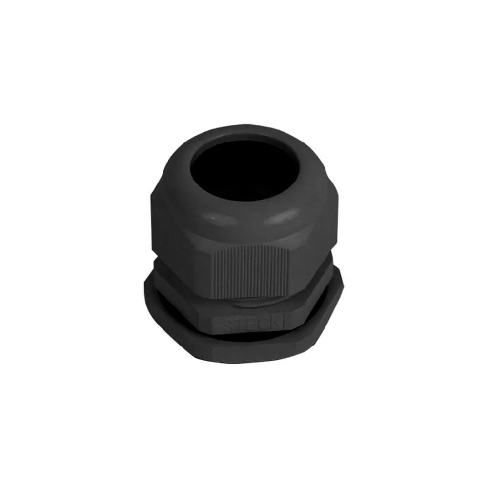 Prensa Cabo PVC 20X1,5mm Rosca Curta Preto Steck| ANDRA