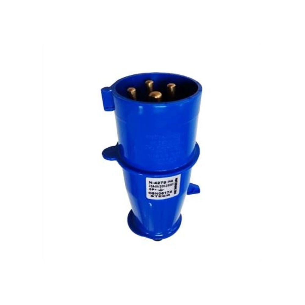 Plug Macho 3P+T 32A 220/240V Azul 9H Brasikon Steck| ANDRA