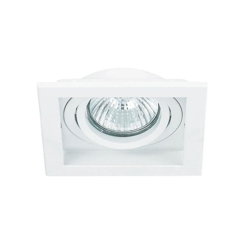 Spot De Embutir Quadrado Modular Branco Para 1 Lâmpada Par 30 Dirigível ...