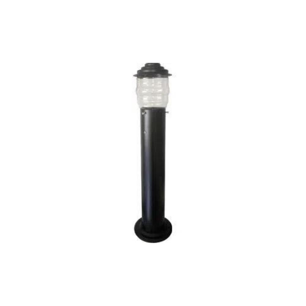 Balizador De Alumínio 60Cm Preto Com Sinaleiro Transparente Escadinha ...