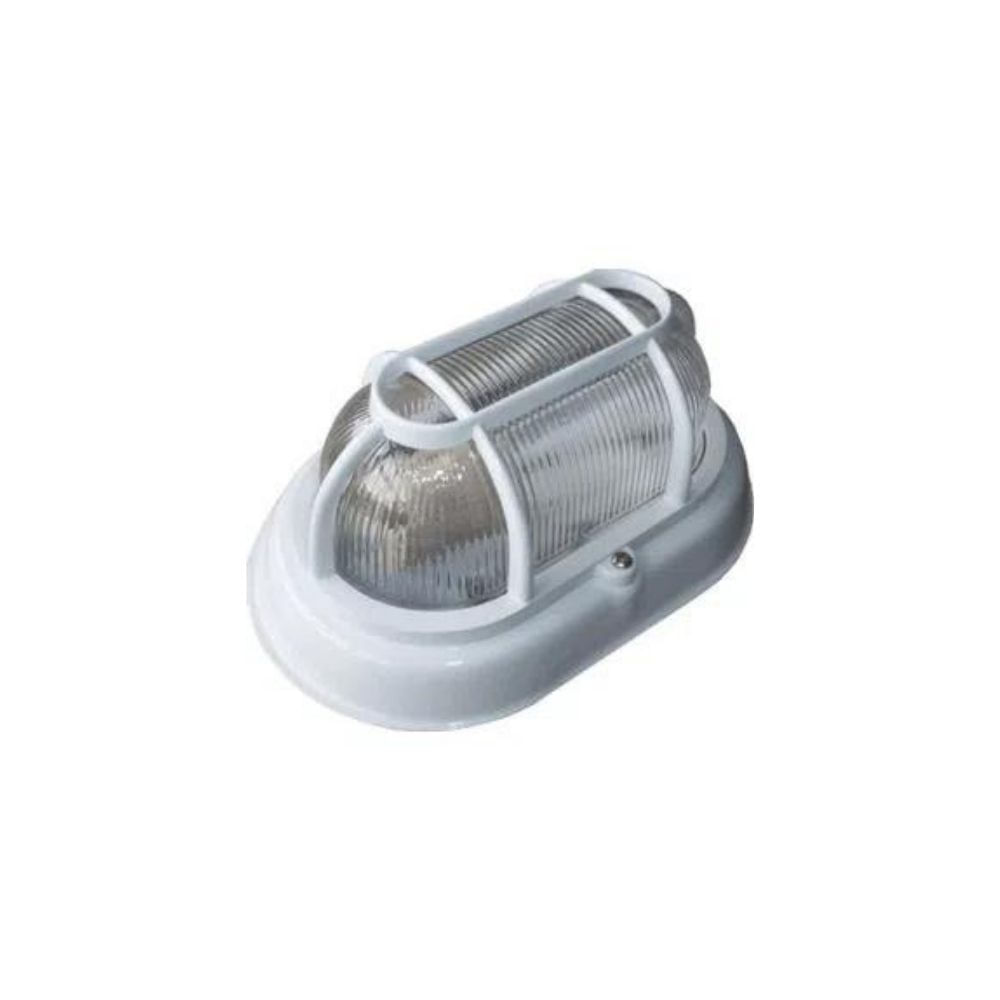 Luminaria Tartaruga Alumínio E-27 Branco Envolvente Vidro Transparente ...