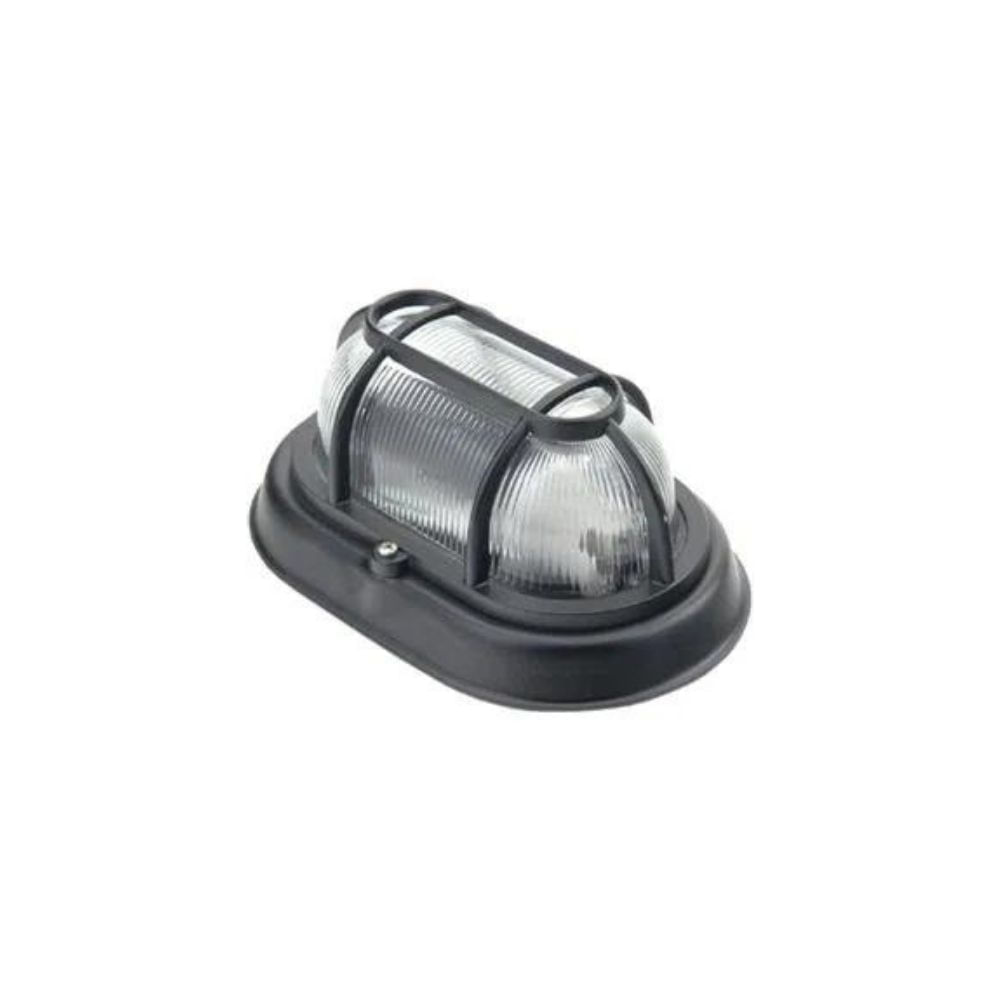 Luminaria Tartaruga Alumínio E-27 Preto Envolvente Vidro Transparente ...
