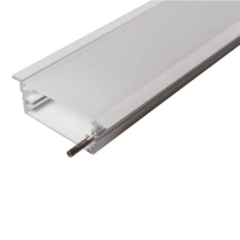 Perfil De Embutir Para Fita LED 3m Branco Route Usina Design| ANDRA
