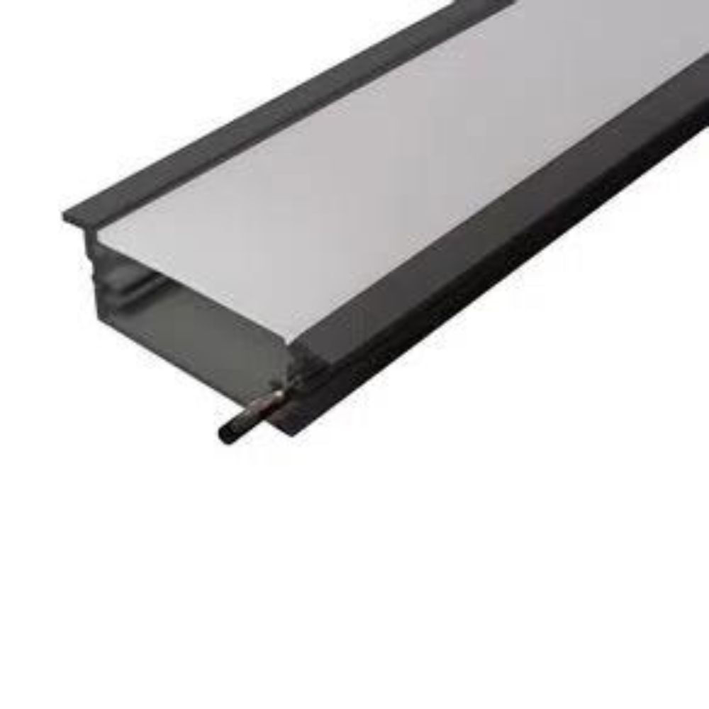 Perfil De Embutir Para Fita LED 3m Preto Route Usina Design| ANDRA