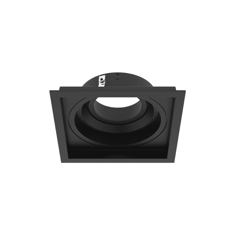 Spot De Embutir Dirigível Recuado Quadrado Dicróica Gu10 Preto ...