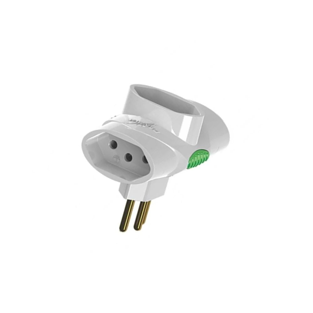Plug Adaptador 4 Saídas 2P+T 10A 250V Branco Daneva| ANDRA