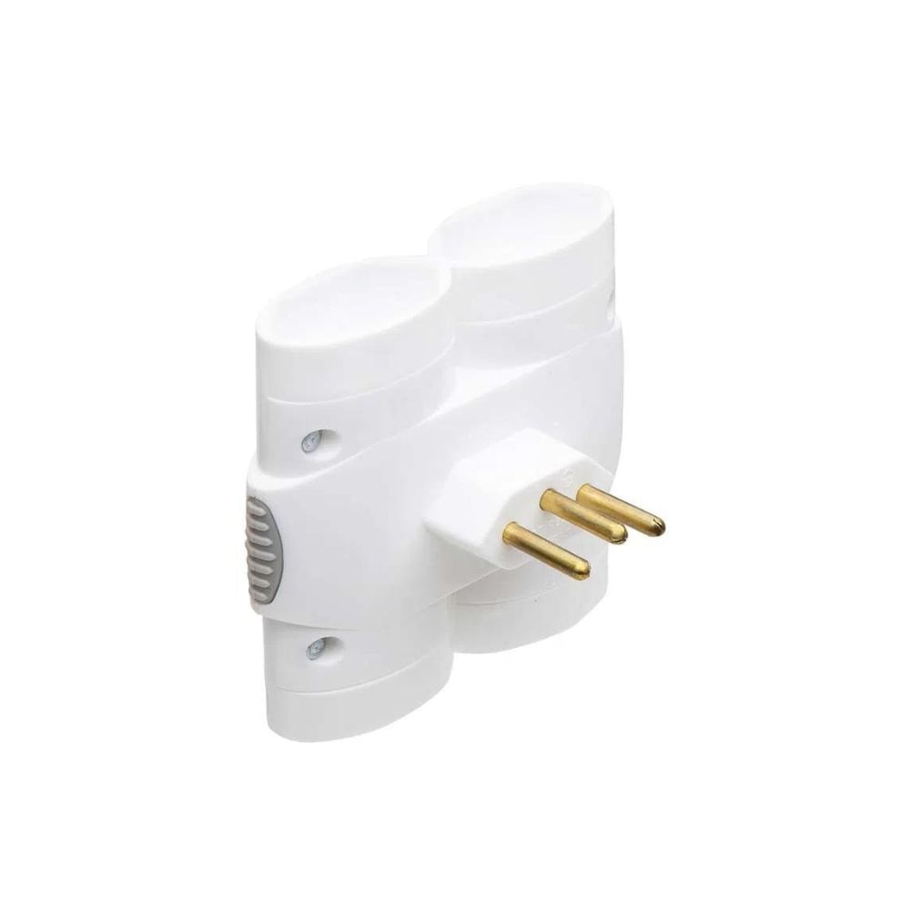 Plug Adaptador Para Tomada 2P Chato Para Redondo 2P Daneva| ANDRA