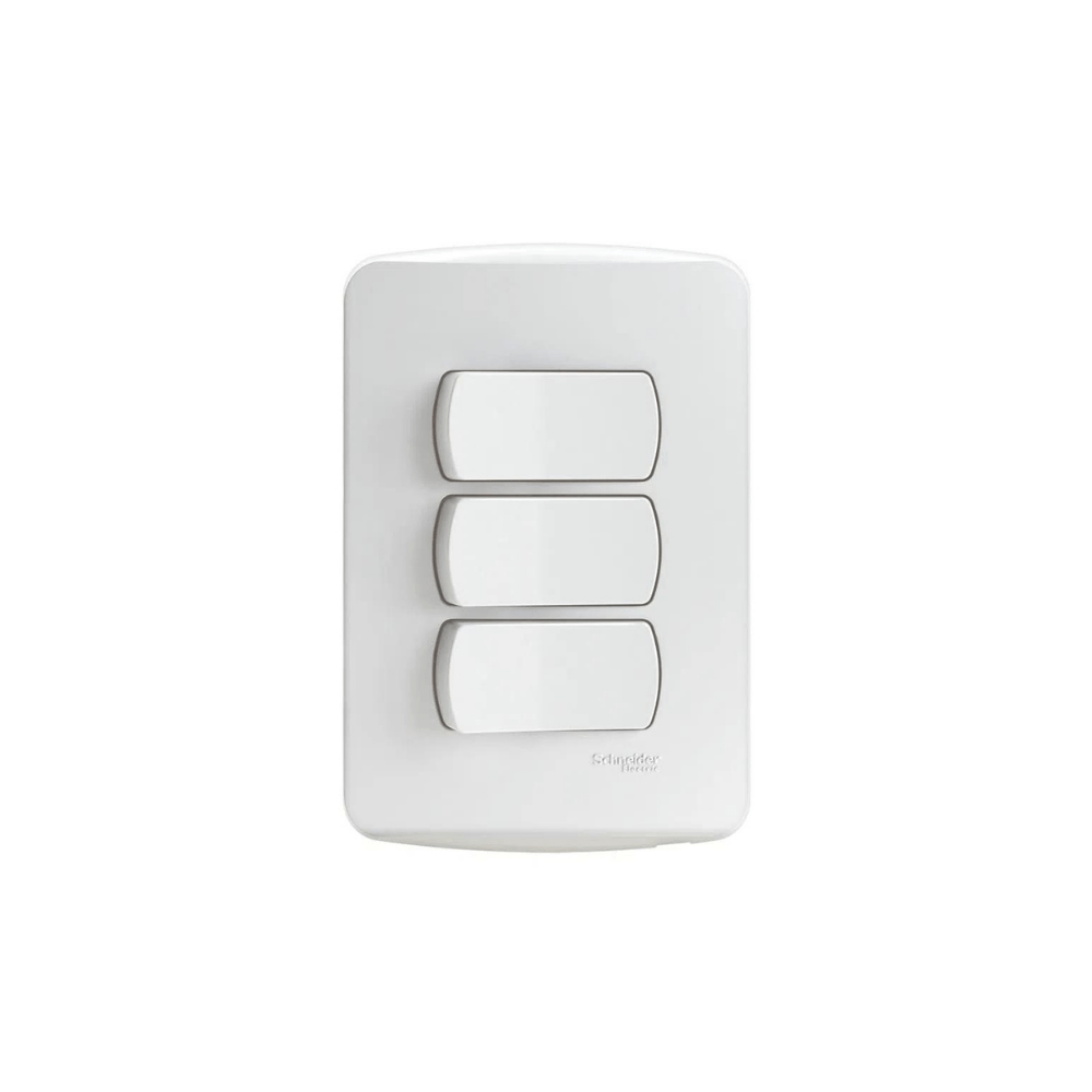 Conjunto Montado 3 Interruptores Simples S3B62210 Branco Miluz ... Conjunto Montado 3 Interruptores Simples S3B62210 Branco Miluz ...