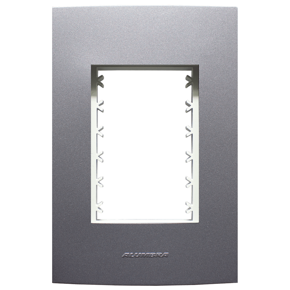 Placa 4x2 Para 3 Módulos Com Suporte Grafite Inova Pro Class Alumbra ...