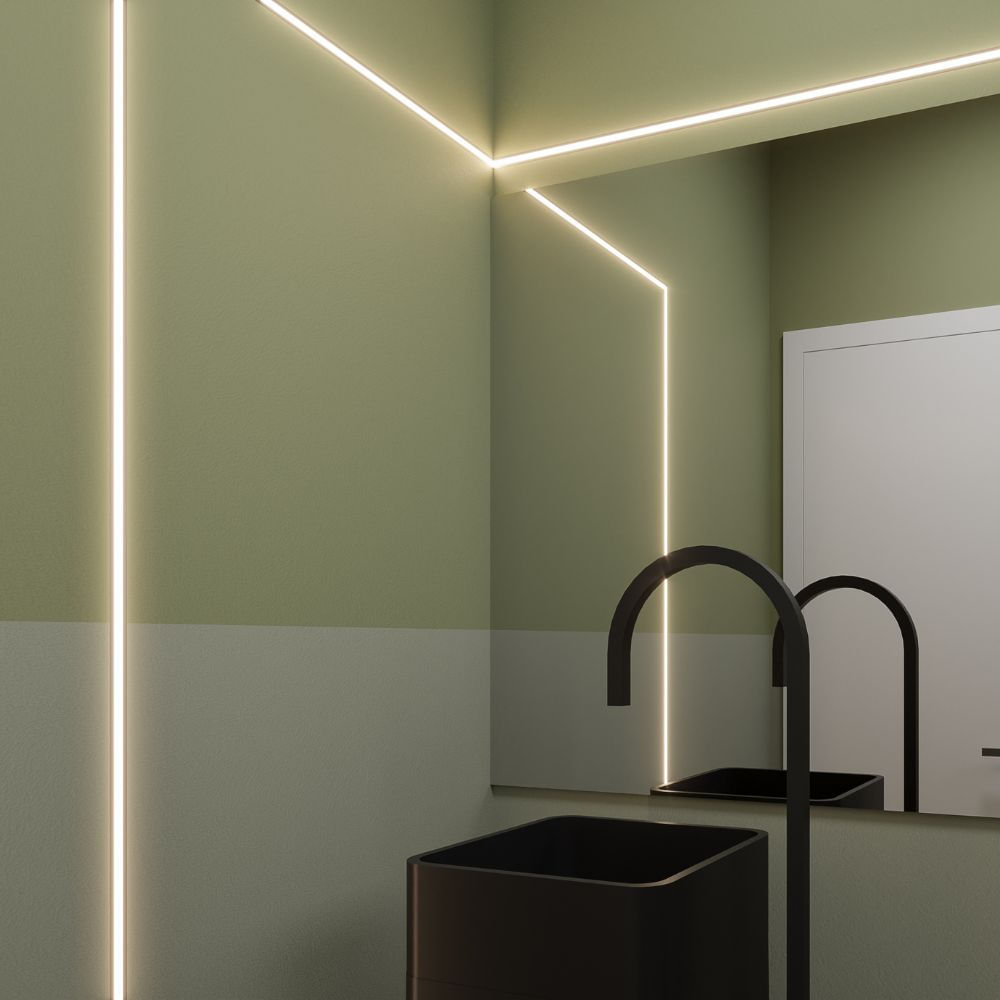 Perfil De Embutir Para Fita LED 2m Branco Wood Usina Design| ANDRA