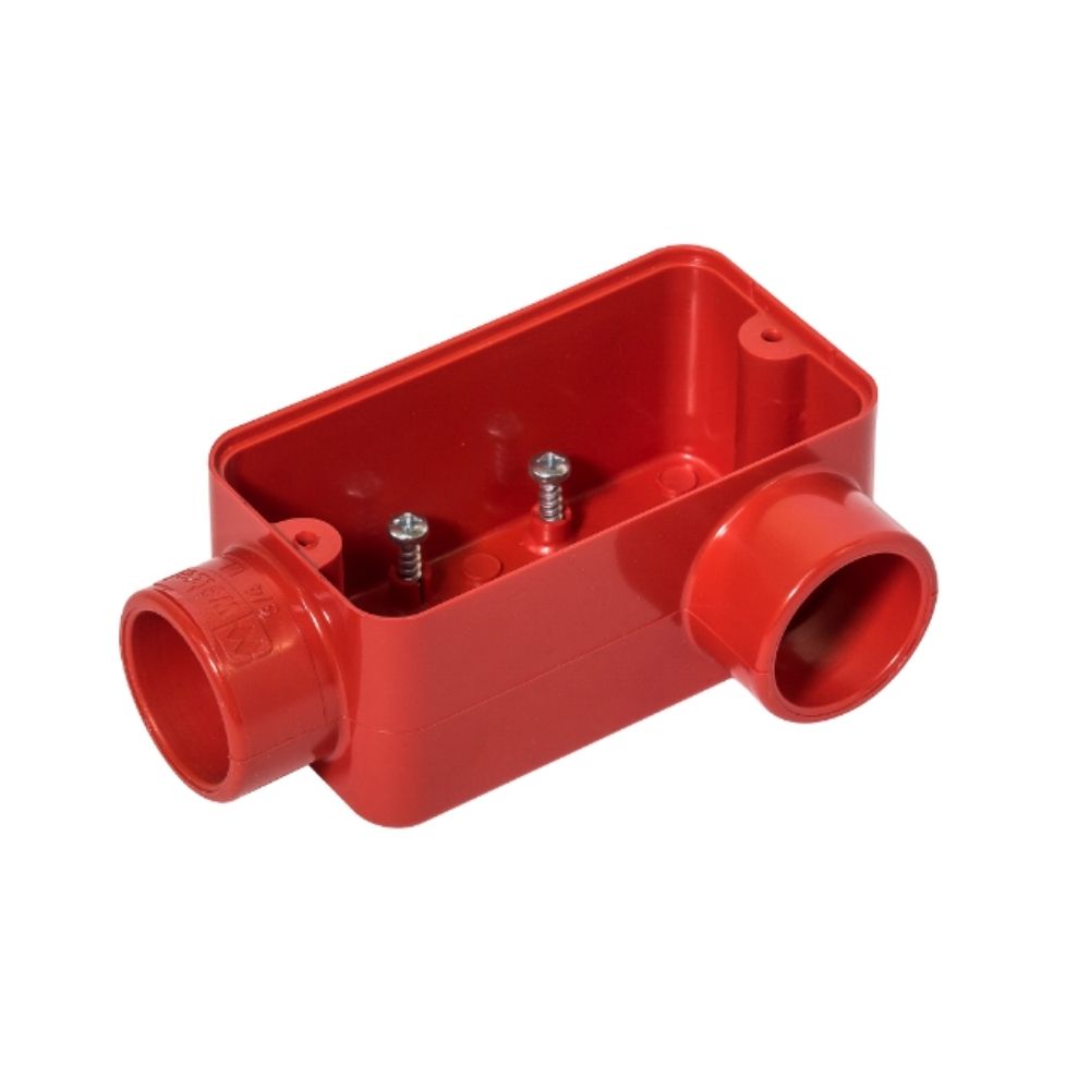 Condulete PVC LL 3/4 Sem Rosca Sem Tampa Vermelho Wetzel| ANDRA