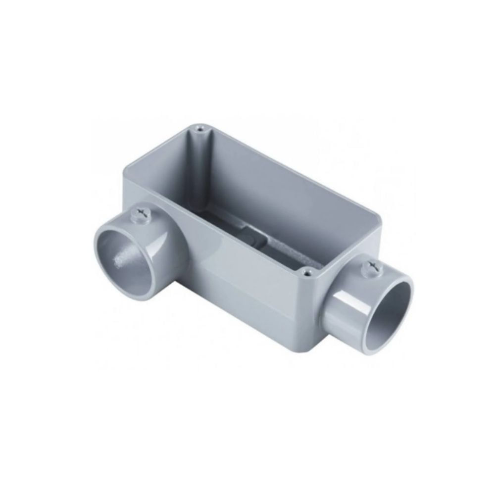 Condulete PVC LR 3/4 Sem Rosca Sem Tampa Cinza Wetzel| ANDRA