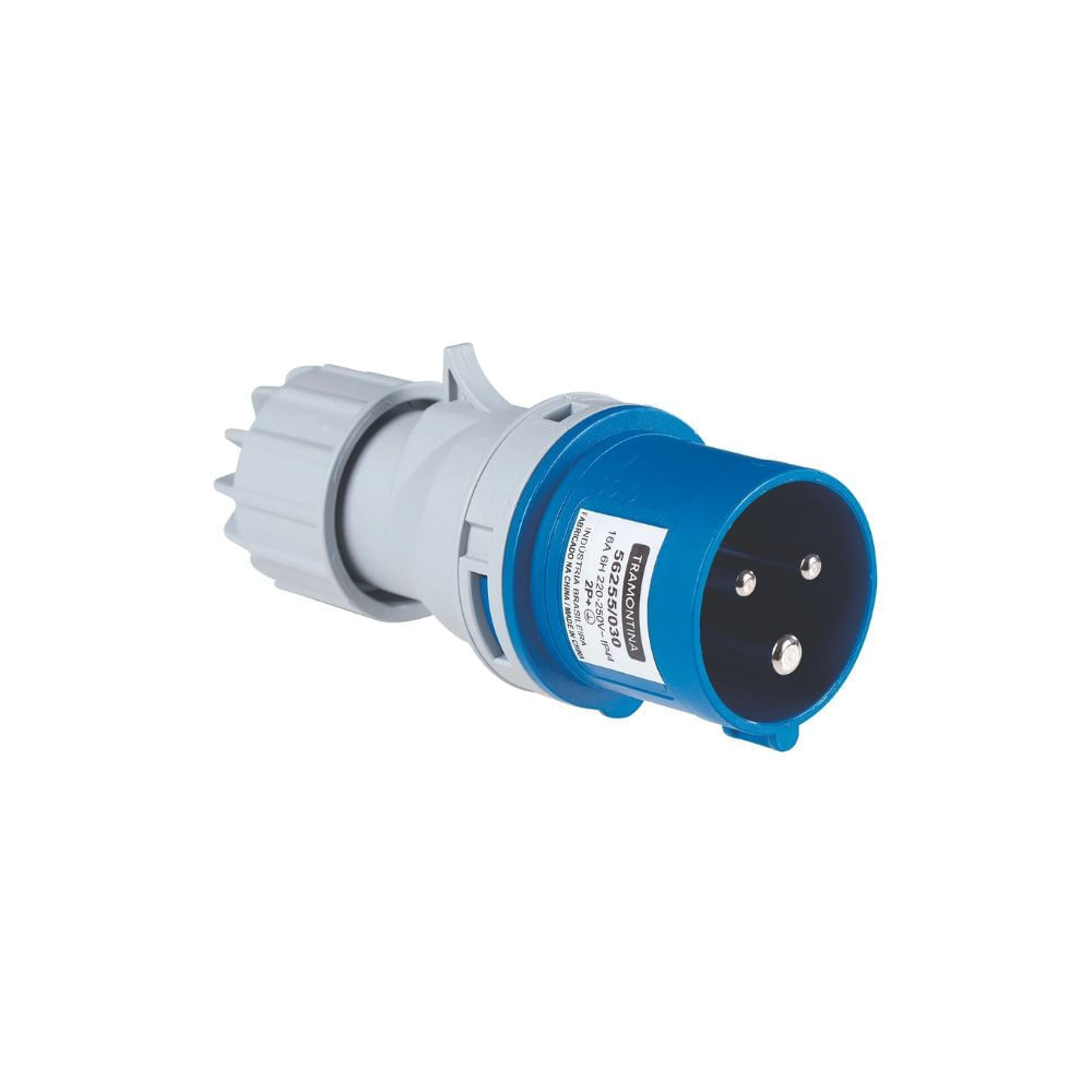 Plug 2P+T 16A 220/240V 6H Azul Tramontina| ANDRA