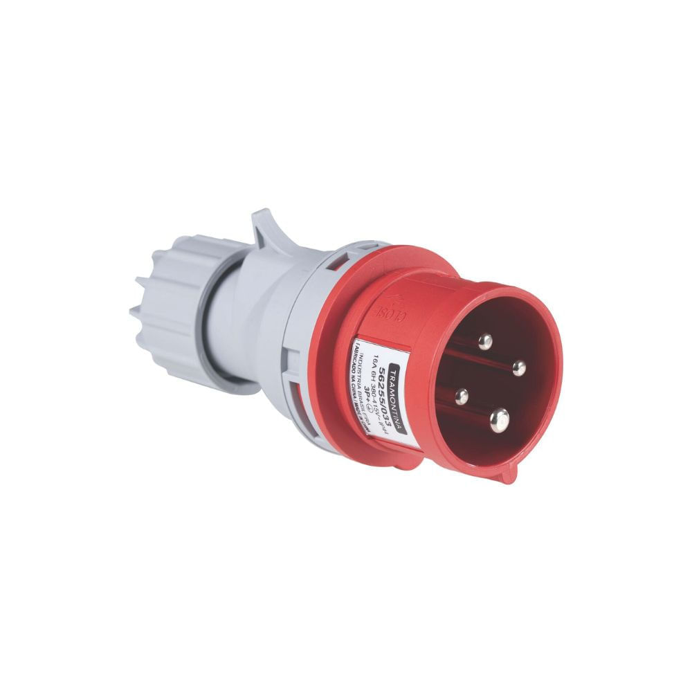 Plug 3P+T 16A 380/440V 6H Vermelho Tramontina| ANDRA