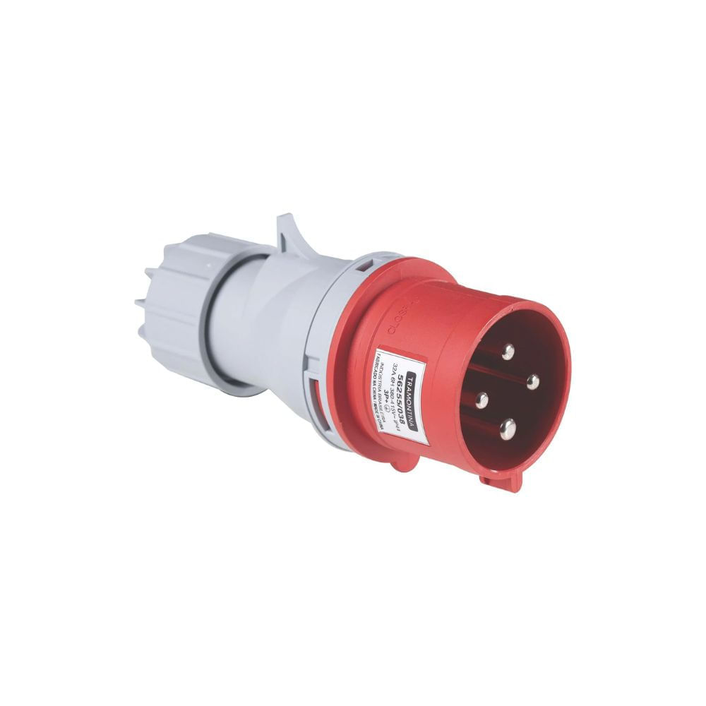 Plug 3P+T 32A 380/440V 6H Vermelho Tramontina| ANDRA
