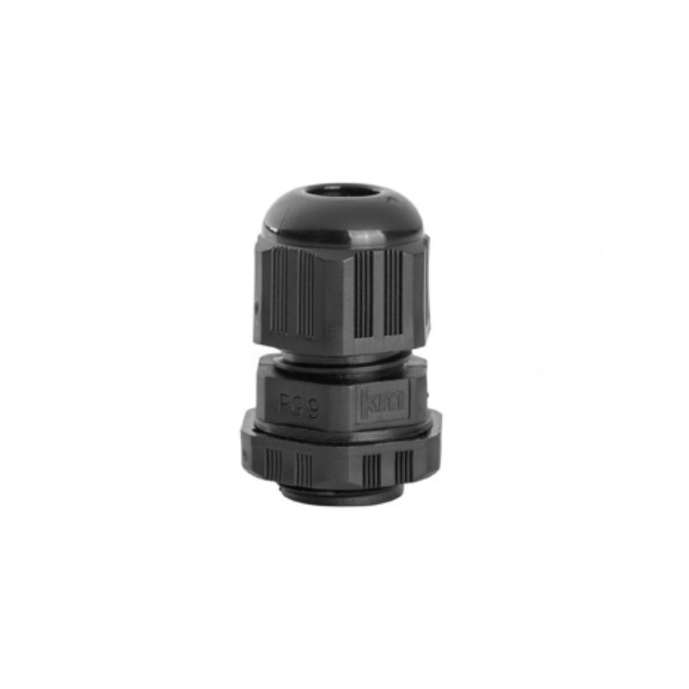 Prensa Cabo PVC PG 16 Preto Curto Com Porca Ip68 Kraus Muller| ANDRA