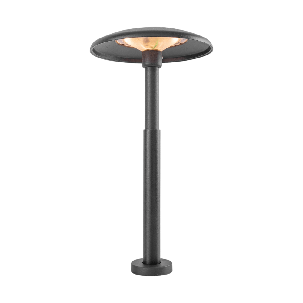Poste Balizador LED 8W 2700K Luz Amarela 18cm Pilz Eco Preto Bivolt 7399-S-PM Interlight| ANDRA