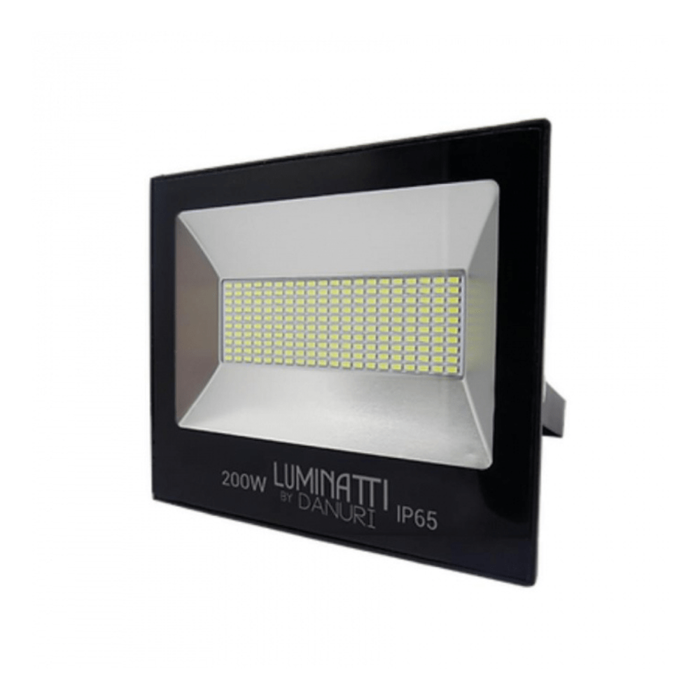 Refletor LED Bivolt 150W 6000K Branco Frio 8200 Lúmens Preto LM-284 ...