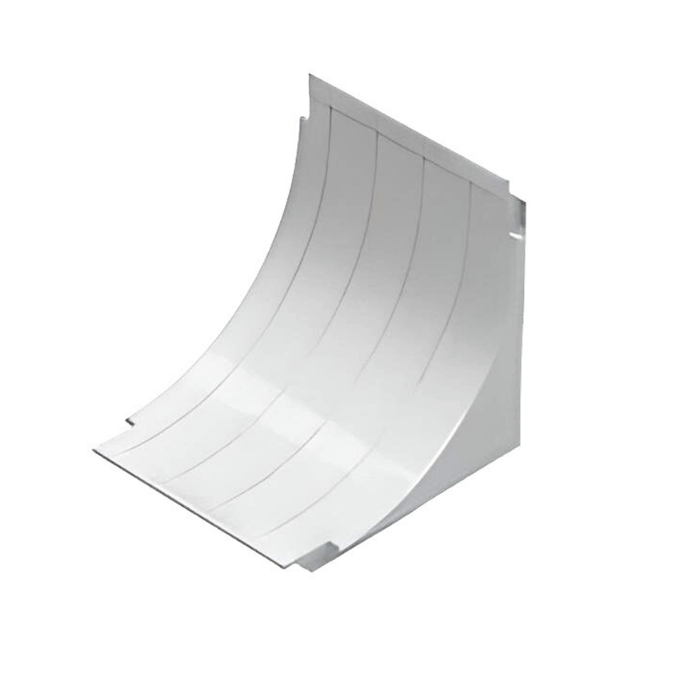 Curva Vertical Alumínio 90° R30 25/45Mm Interna Branco Plana Ranhurada ...