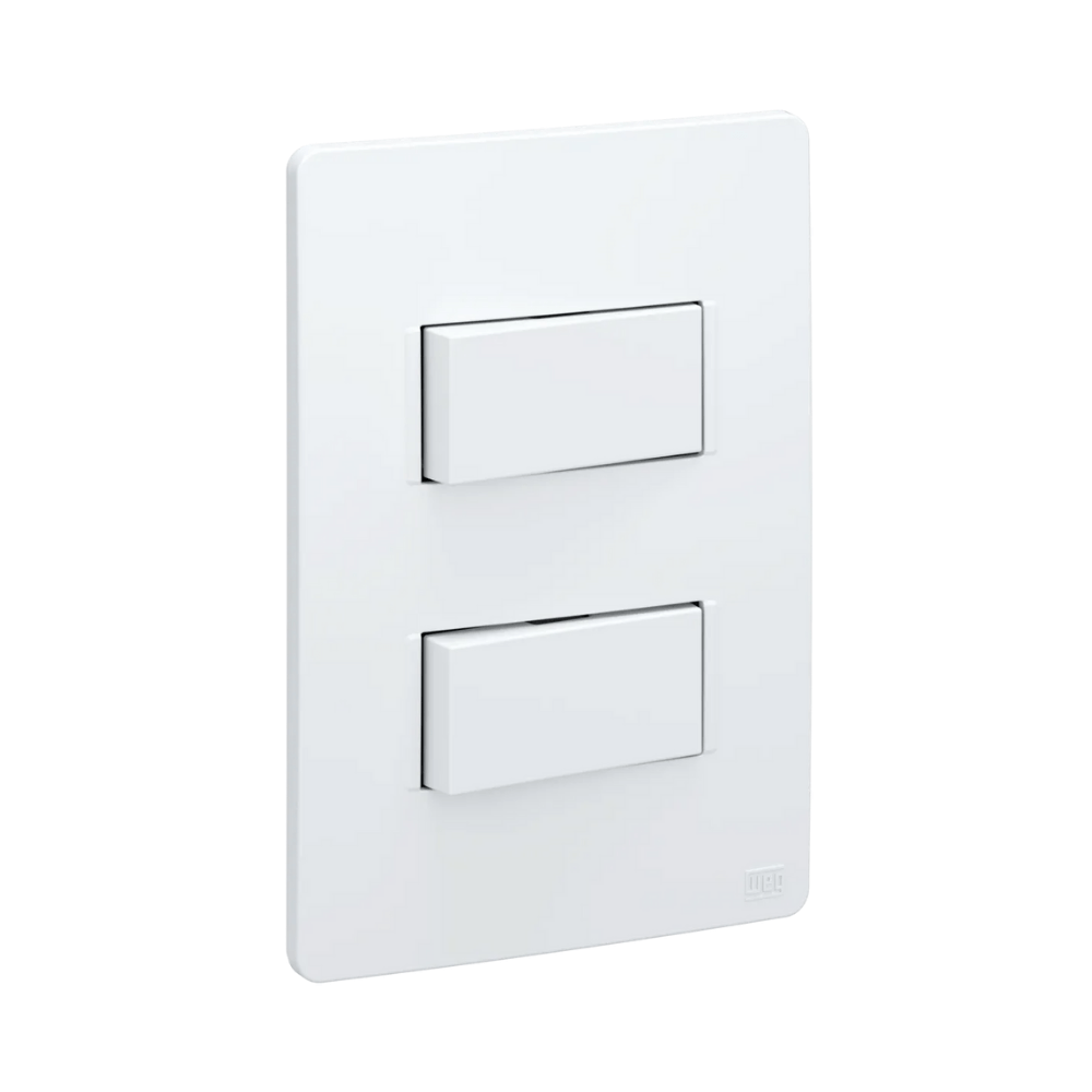 Conjunto Montado 2 Interruptores Simples 16091321 Branco Esatta Weg | ANDRA Conjunto Montado 2 Interruptores Simples 16091321 Branco Esatta Weg | ANDRA