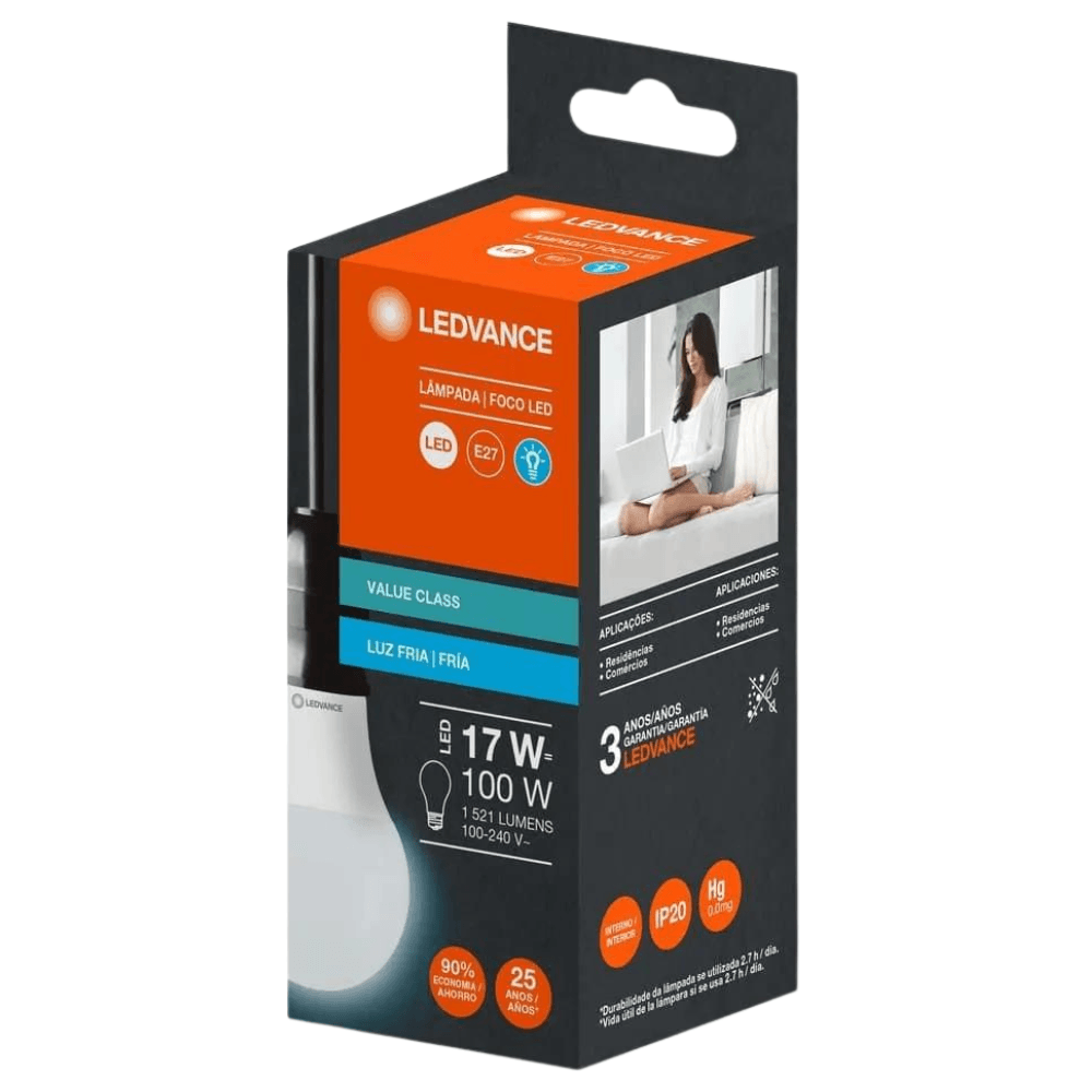 Lâmpada LED Bulbo E-27 Bivolt 17W 1521 Lúmens CLA90 Ledvance | ANDRA