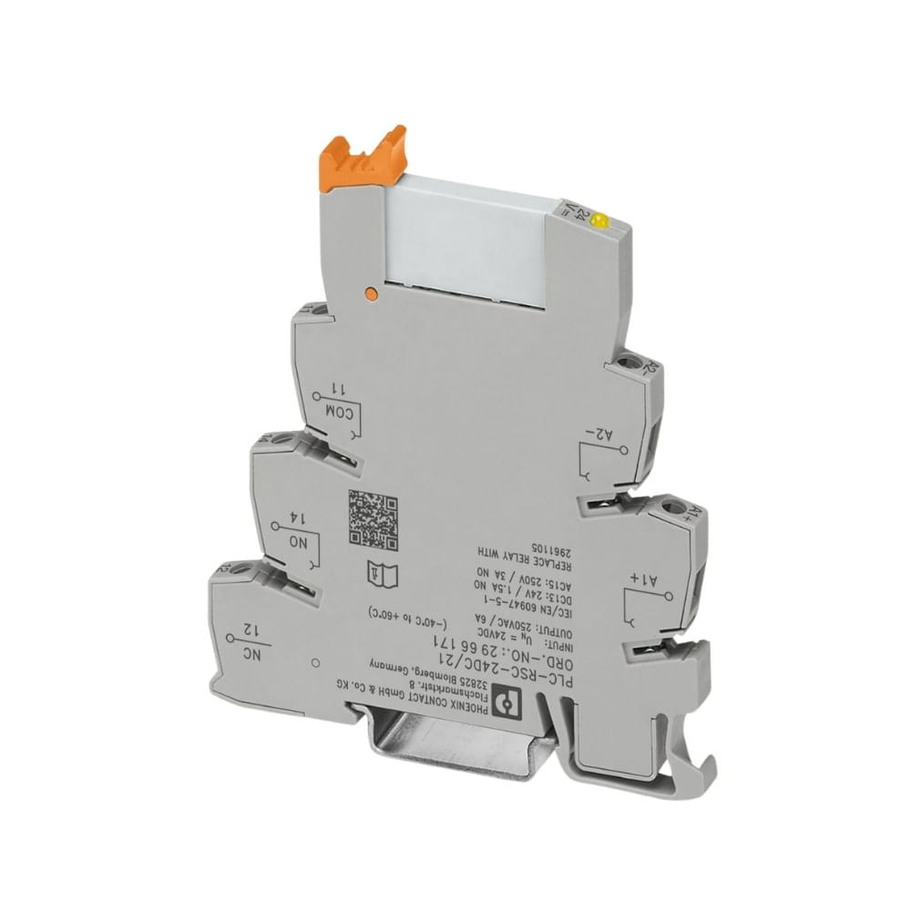Relé Interface 6A 24Vcc LED Amarelo 1 Reversível Plcrsc24Dc21 2966171 ...