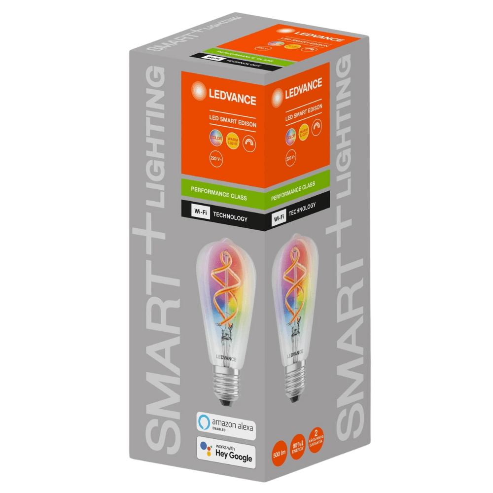 Lâmpada LED Filamento Edison E27 6W 127V 3000K Branco Quente Smart ...