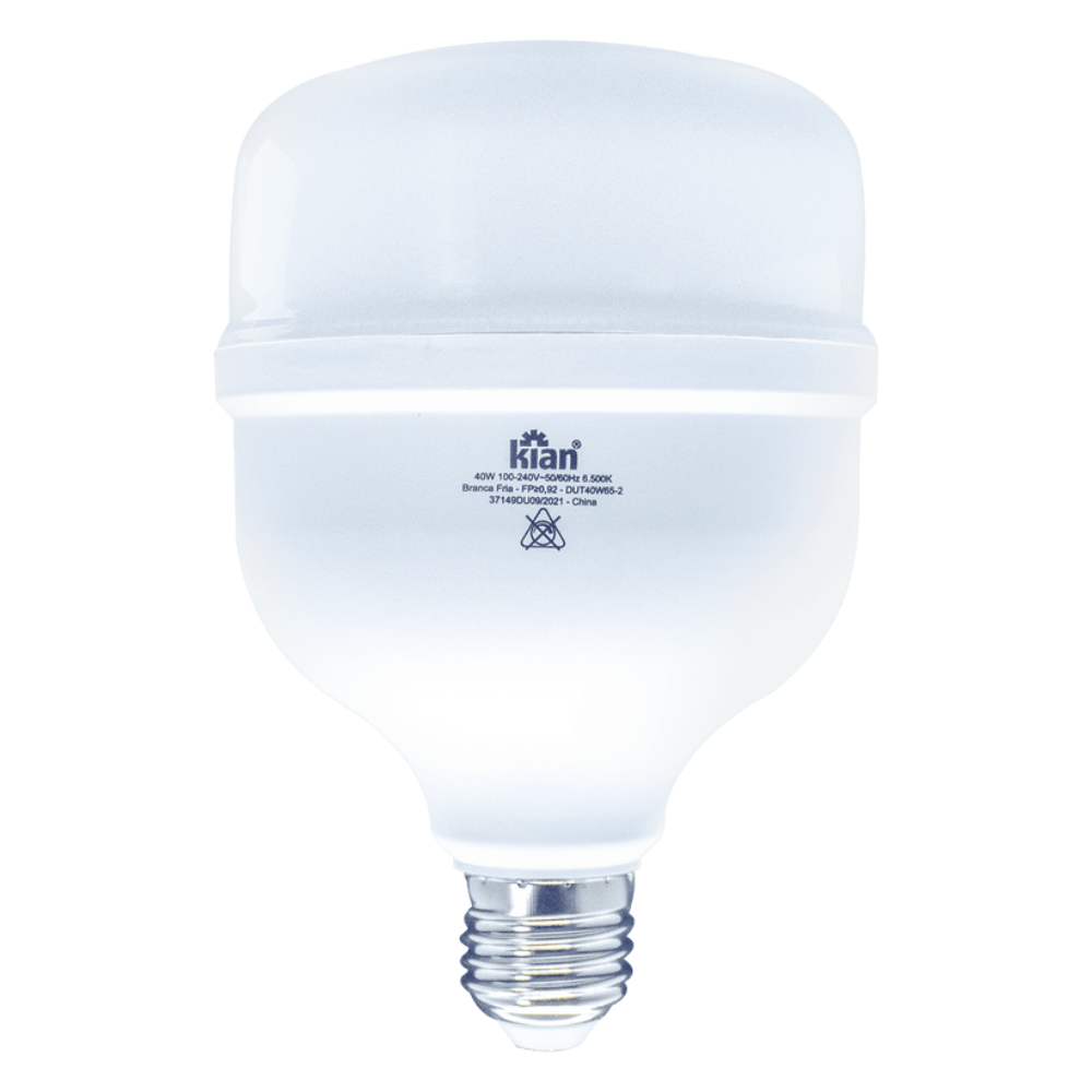 Lampada LED Bulbo E-27 Bivolt 40W 6500K Branco Frio 3200 Lumens ...