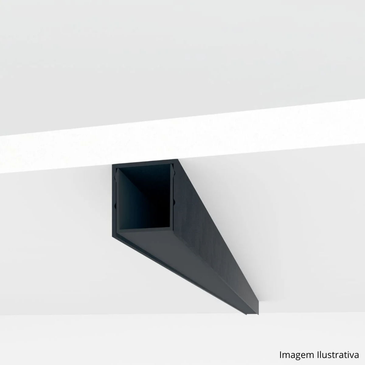 Perfil Linear Sobrepor 1500Mm Preto 19630/1500Preto Legou Usina Design ...