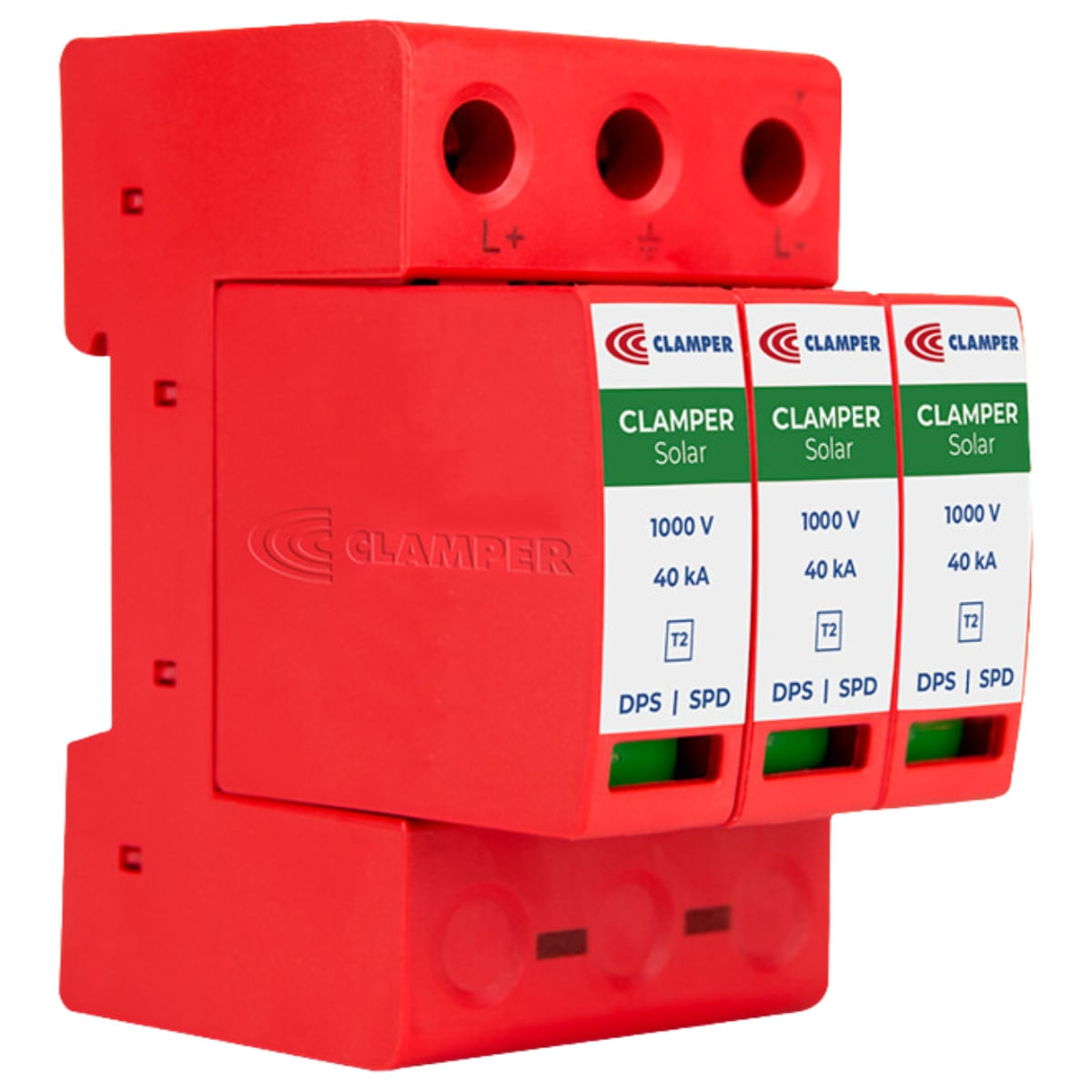 Protetor Dps Solar 3P 40Ka 1000V Corrente Contínua 29451 Clamper | ANDRA