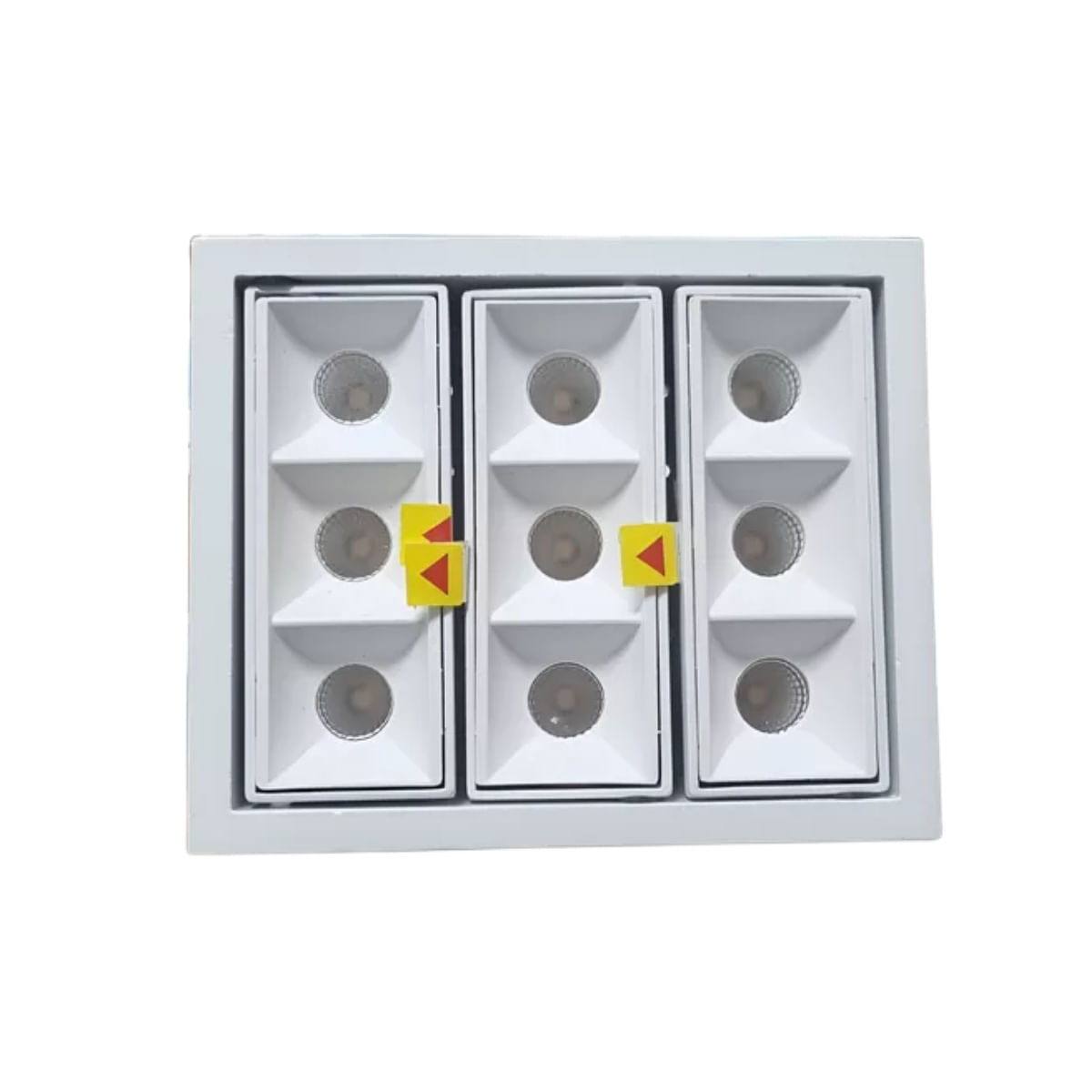 Luminária de Embutir Quadrado 21W 2700K Luz Amarela Branco Bivolt 4584ABSBMRB Picco Interlight ...