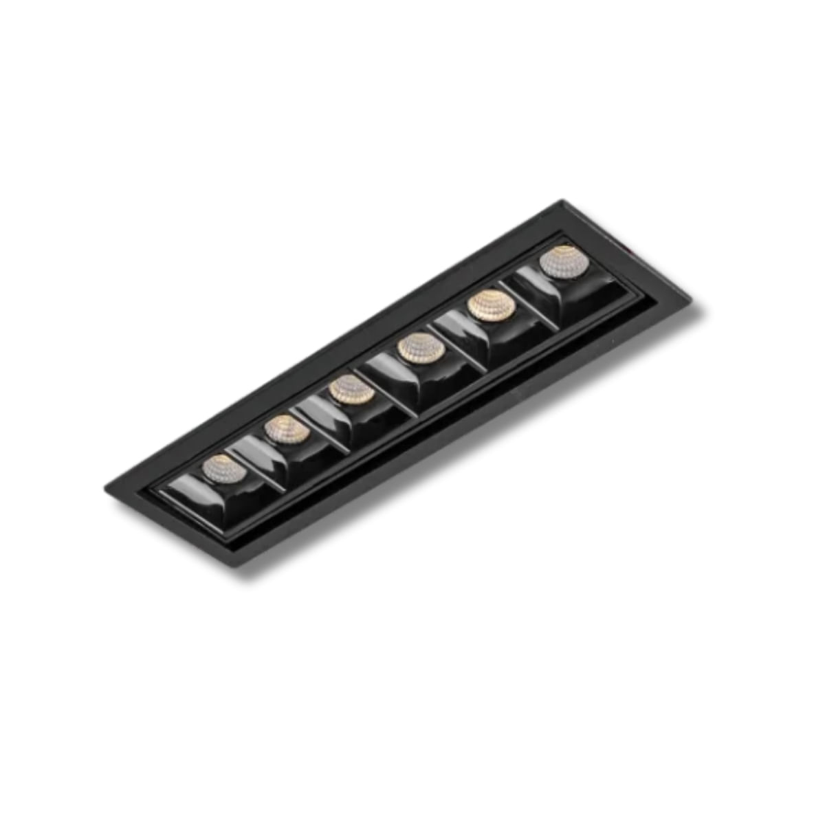 Luminária de Embutir Retangular 14W 2700K Luz Amarela Bivolt Preto ...